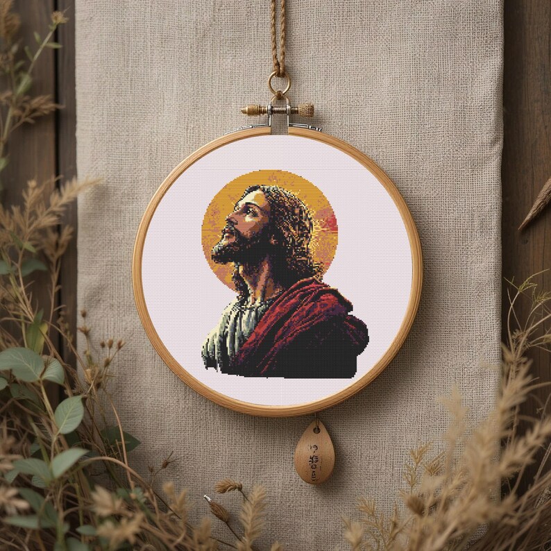 Jesus Cross Stitch Pattern – Religious Christian Embroidery (PDF ...