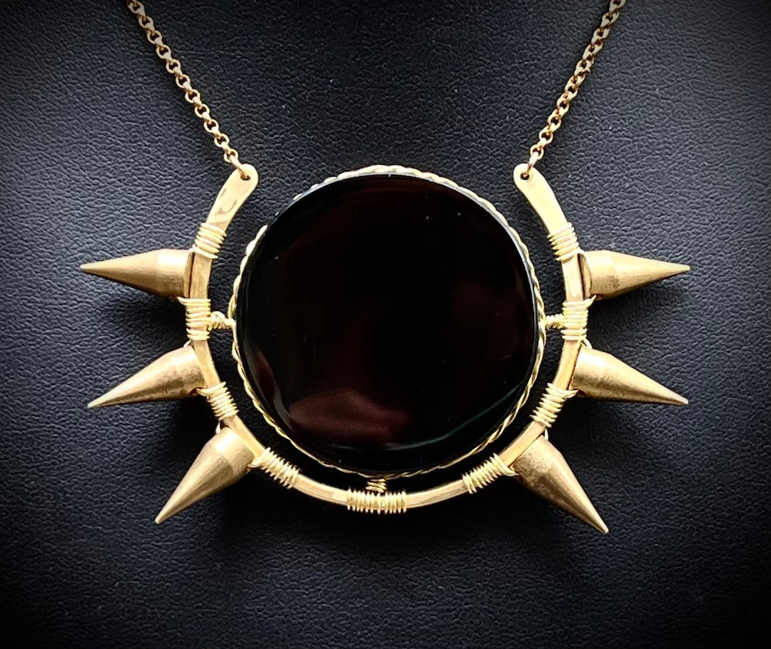 Obsidian Sun Amulet - Etsy Australia