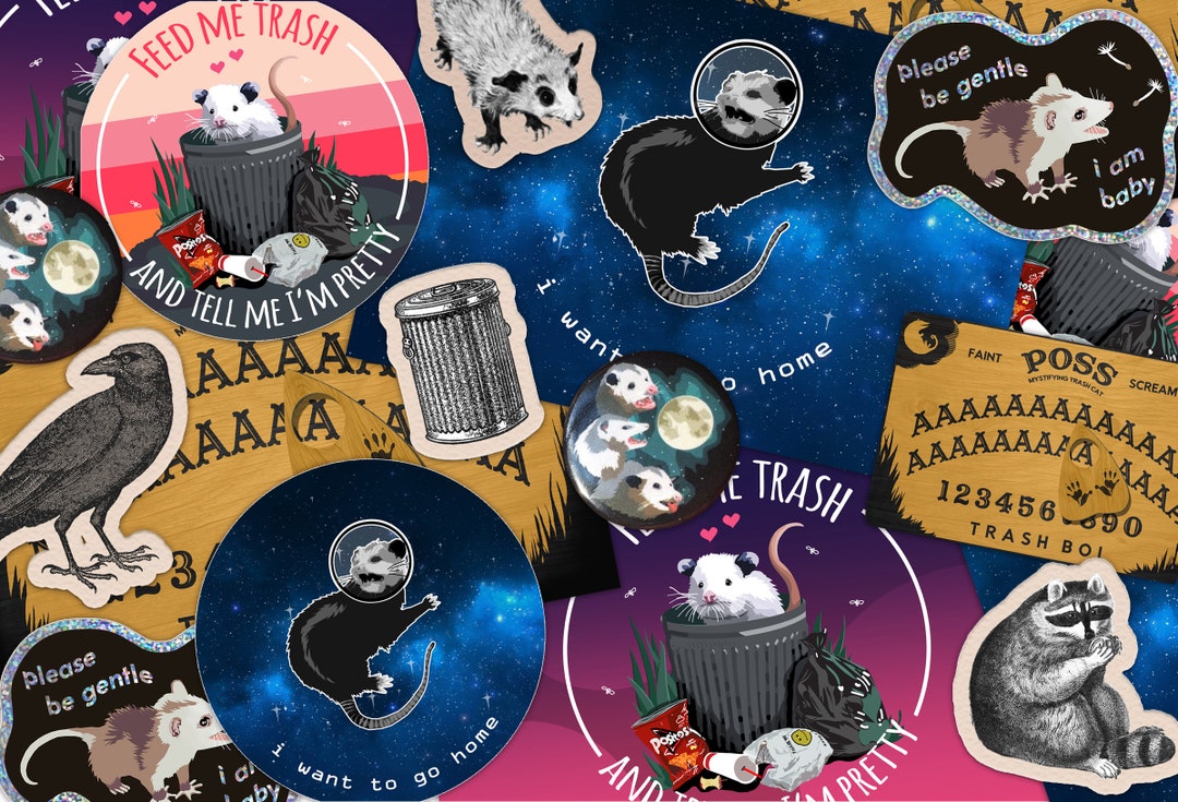 Possum Grab Bag Stickers Postcards Buttons & More - Etsy