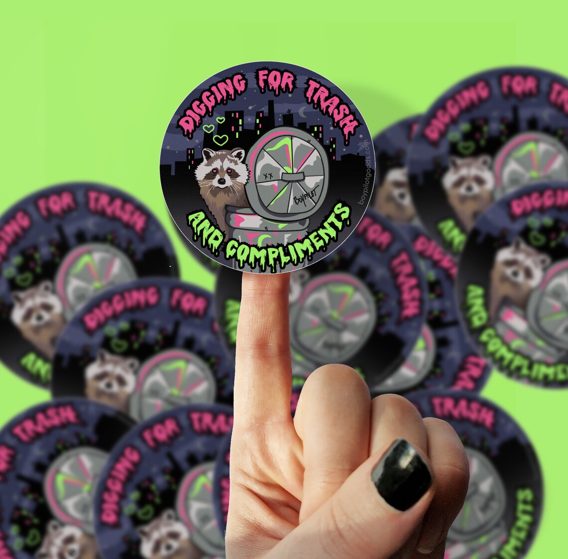 Raccoon Sticker 3 X 3 Cute Funny Trash and - Etsy