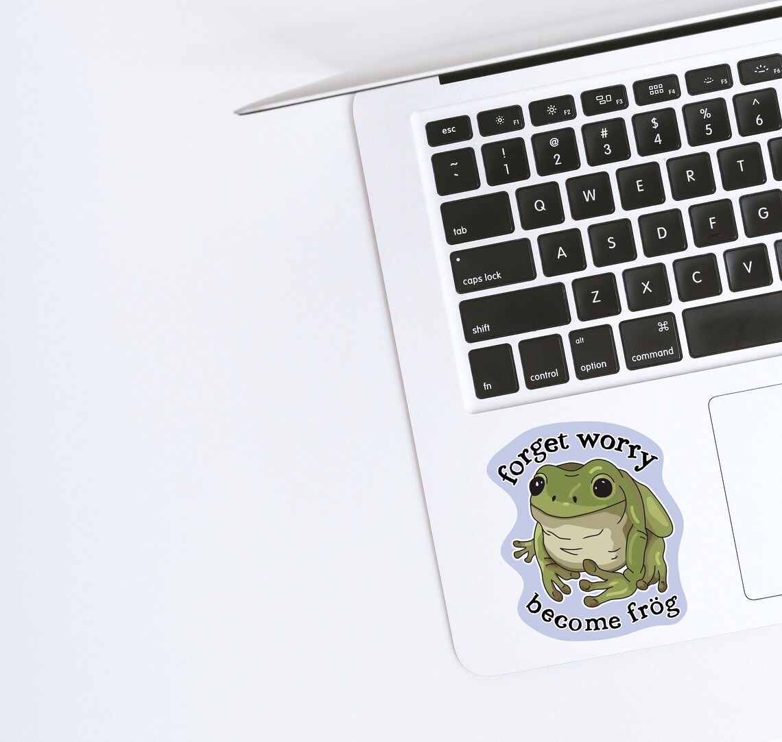 Forget Worry Frog Sticker Cute Frogs Toads Mental Health - Etsy