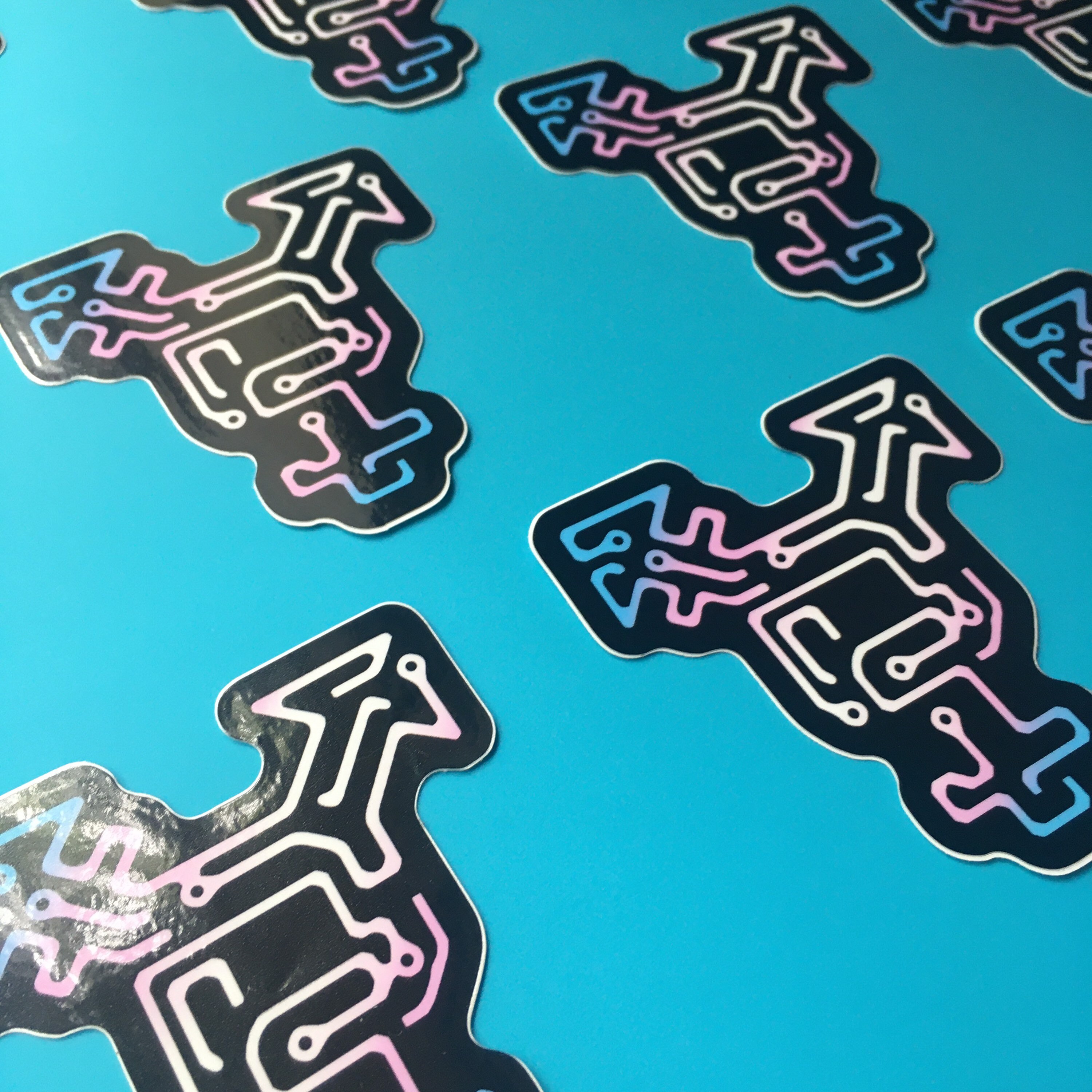 Trans Cyborg Sticker Circuit Board Transgender Geek Nerd - Etsy