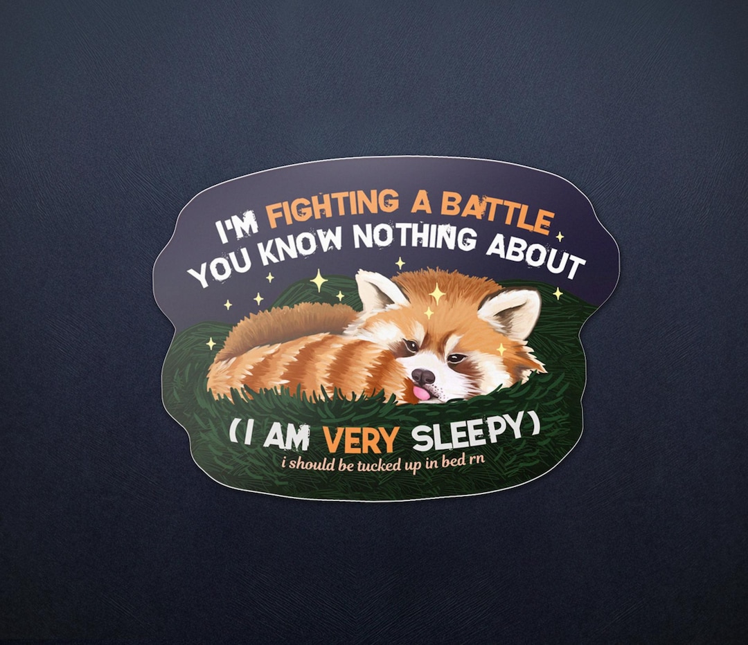 Sleepy Red Panda Sticker - 3" - Etsy