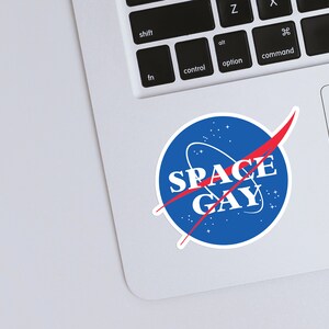 Space Gay Sticker 3 X 2.5 Gay Lesbian Queer Pride LGBT Outer Space ...