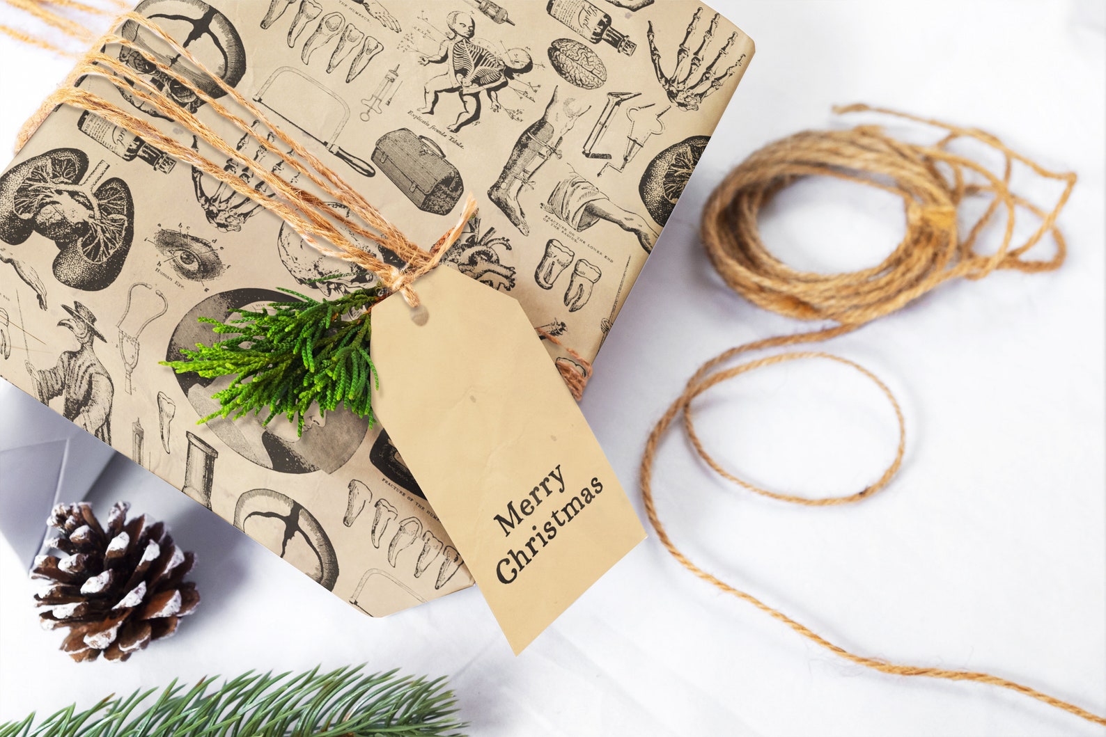 Vintage Medical Wrapping Paper Vintage Creepy Gift Wrap With - Etsy