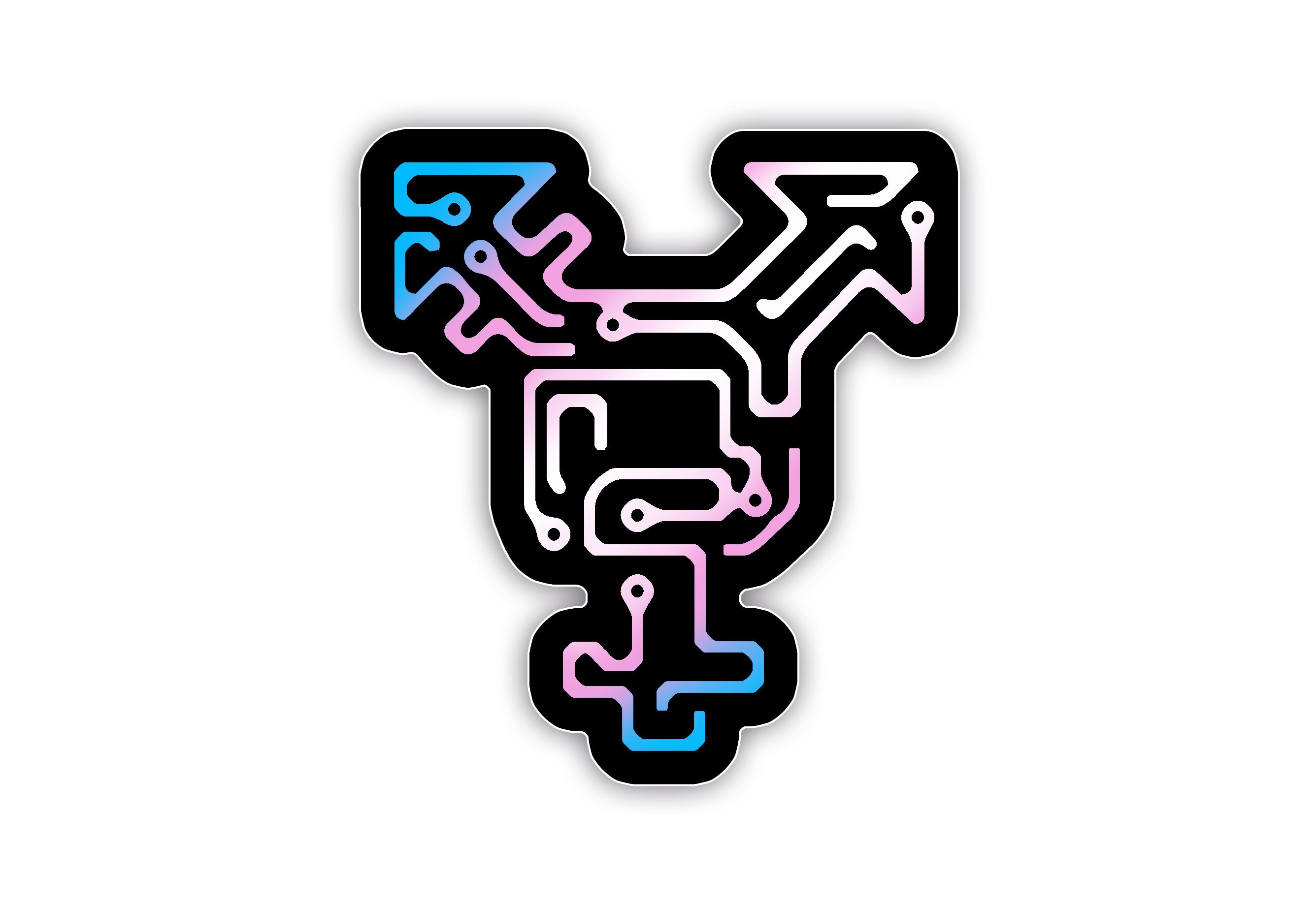 Trans Cyborg Sticker Circuit Board Transgender Geek Nerd - Etsy