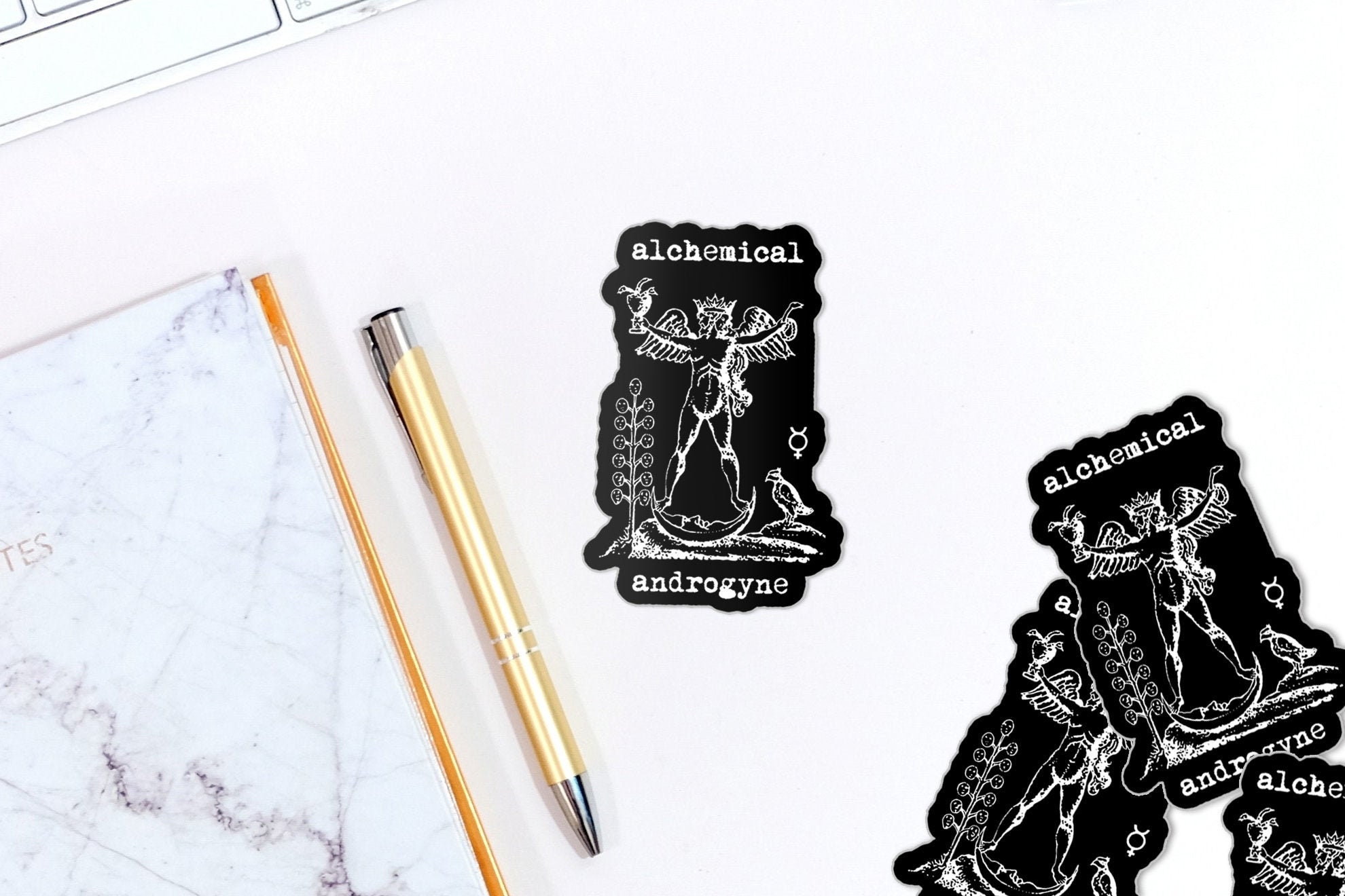 Alchemical Androgyne Sticker Androgyny Alchemy Nonbinary | Etsy