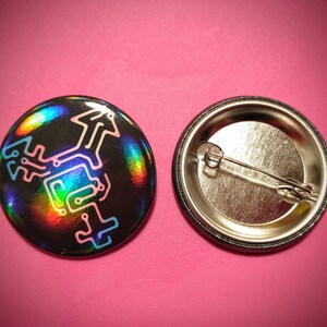 Trans Cyborg Pin - 1.5" Holographic Trans Pride Geeky / Nerdy Button - Etsy