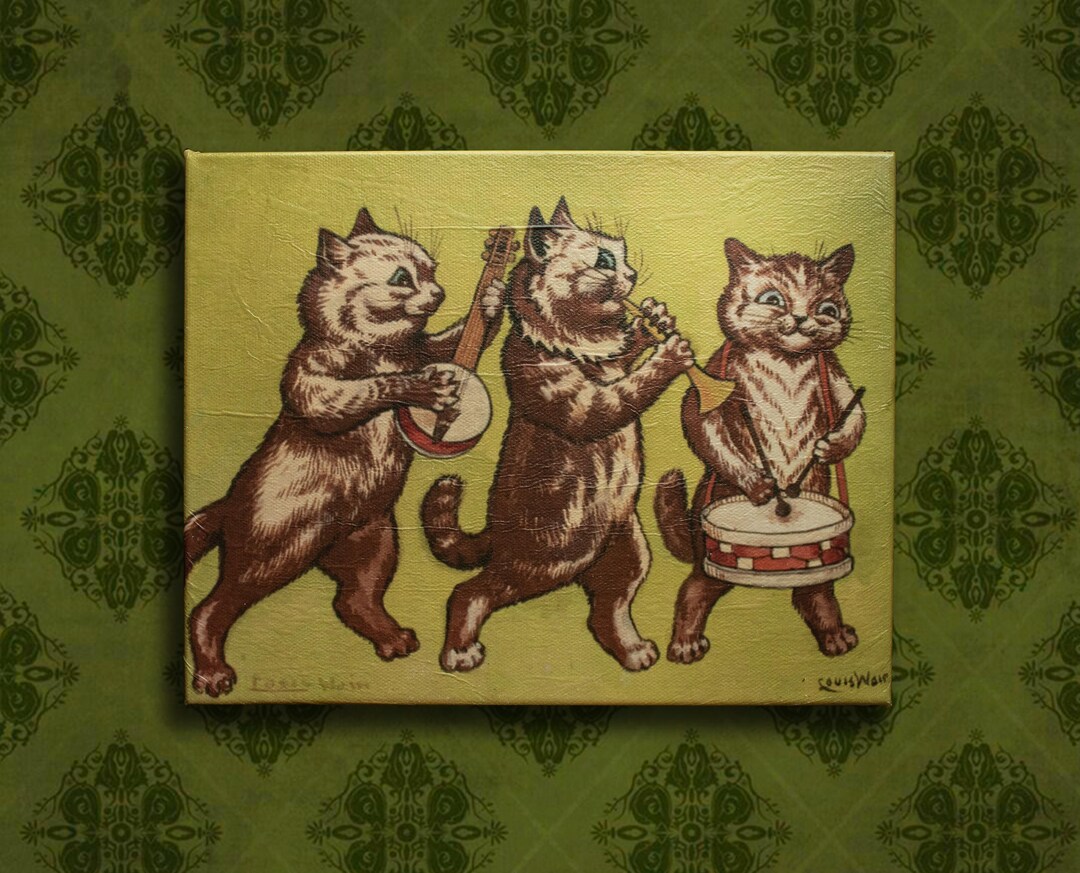 Jam Cats Canvas Print - Ready to Hang Vintage Cat Art - Etsy