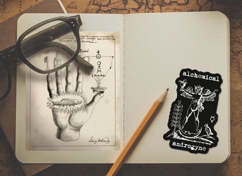 Alchemical Androgyne Sticker Androgyny Alchemy Nonbinary | Etsy