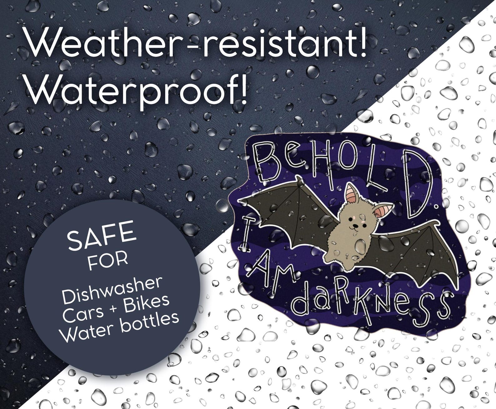 Baby Bat Sticker - Cute Spooky Funny Goth 3" Vinyl Sticker - Etsy