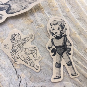 Vintage Space Age Kraft Paper Stickers 10 sticker pack | Etsy