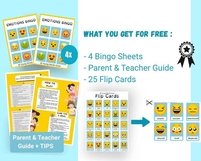 ADHD Printable Cards Activities for Kids – SEL Activities, Flashcards ...