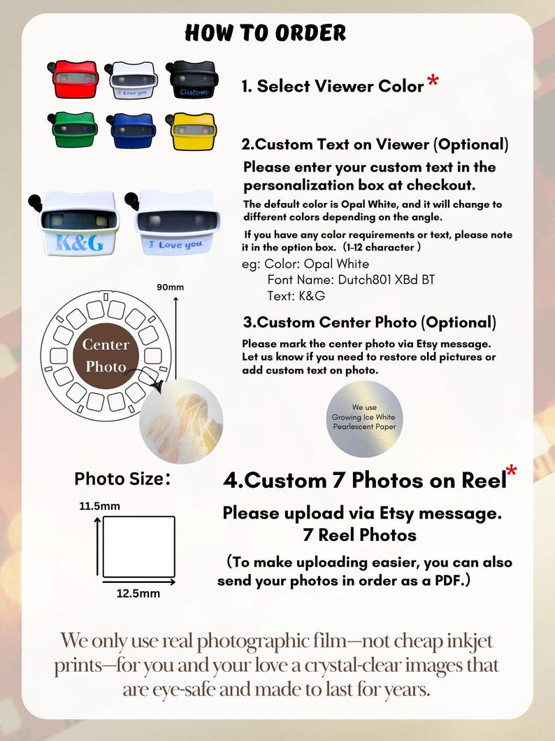 Personalized Viewmaster Eternal Reel, Custom Photo Gift, Retro ...