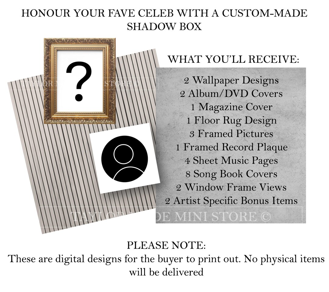 Celebrity Inspired Shadow Box Printable CUSTOM EDITION - Etsy