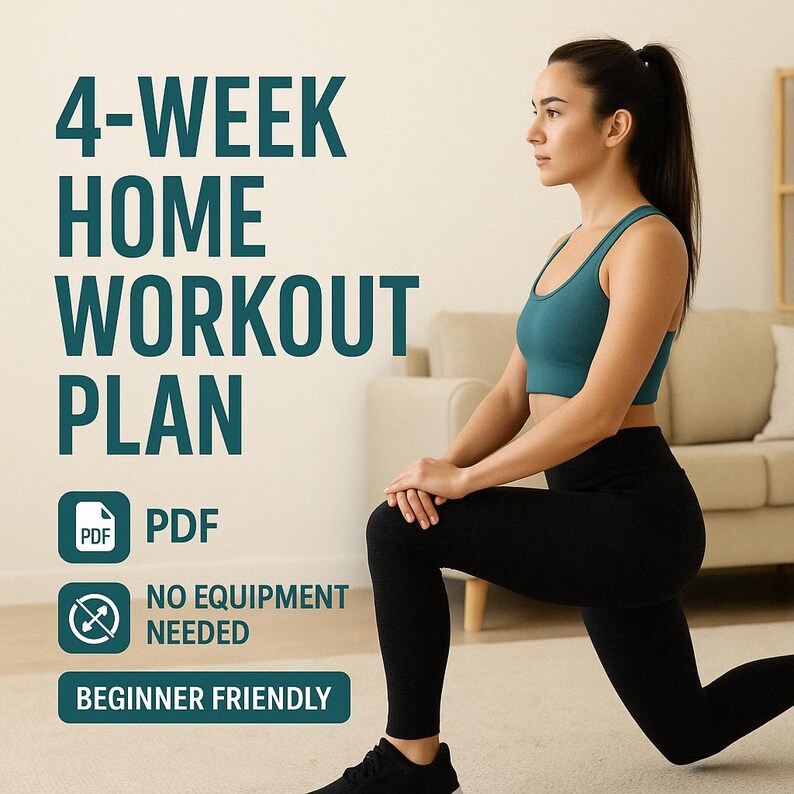 4-week Home Workout Plan for Beginners – No Equipment Needed | Low ...