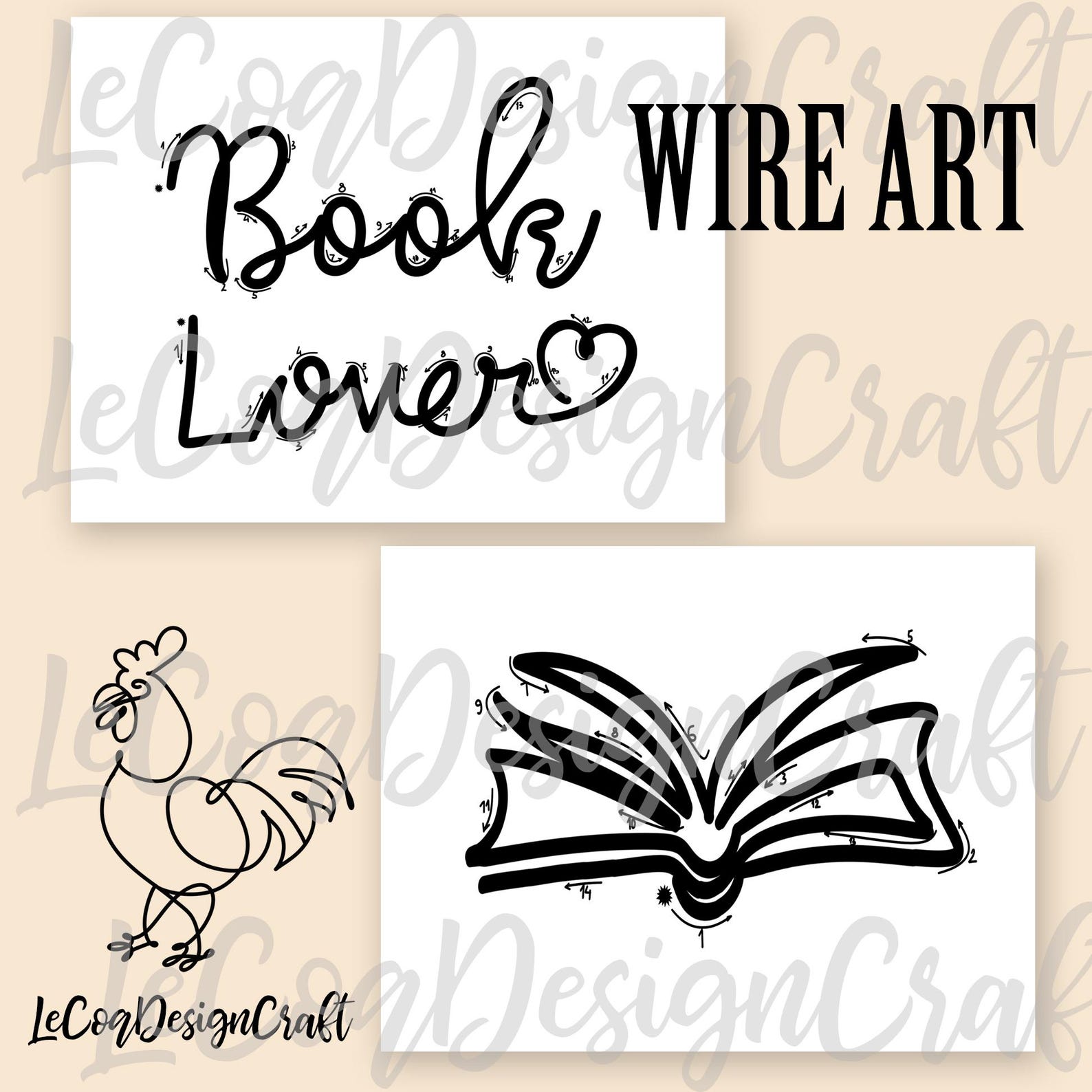 Books Wire Art Template: "coffee WIRE Templates" Booklover Knitted Wire ...