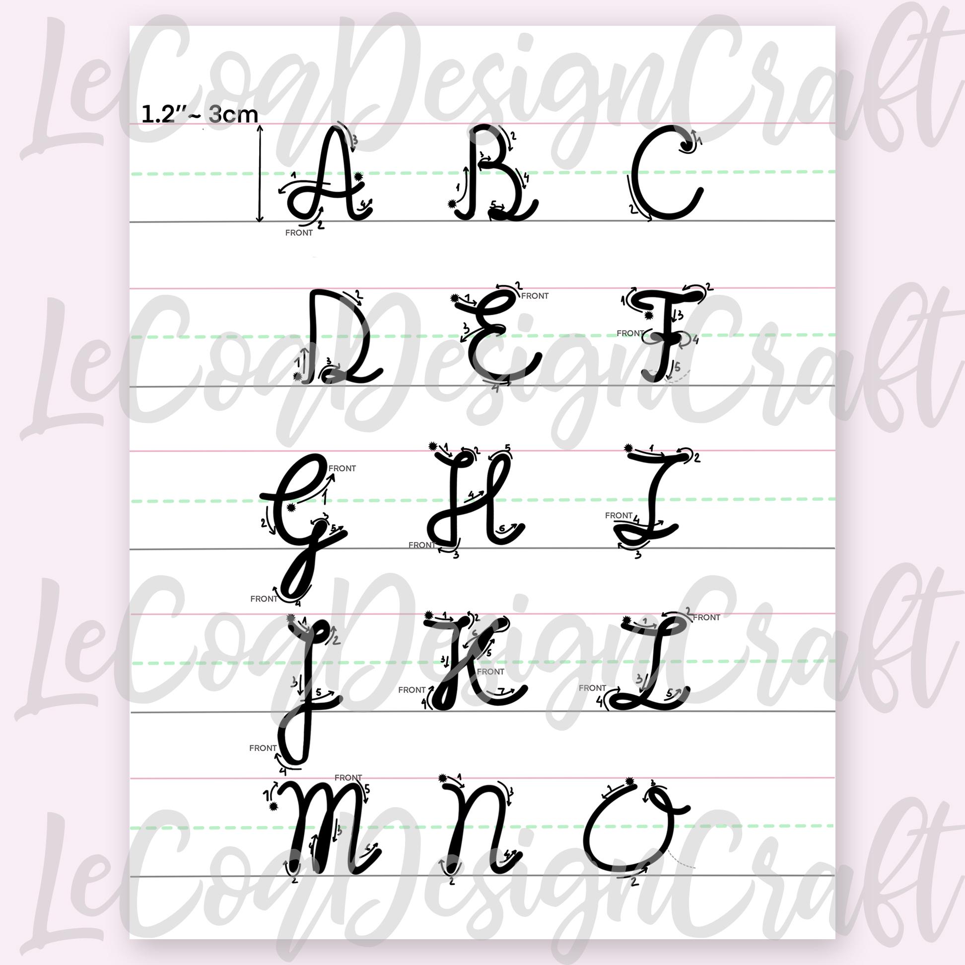 Mini Letter Template for Knitted Wire Art: "numbers WIRE Templates ...
