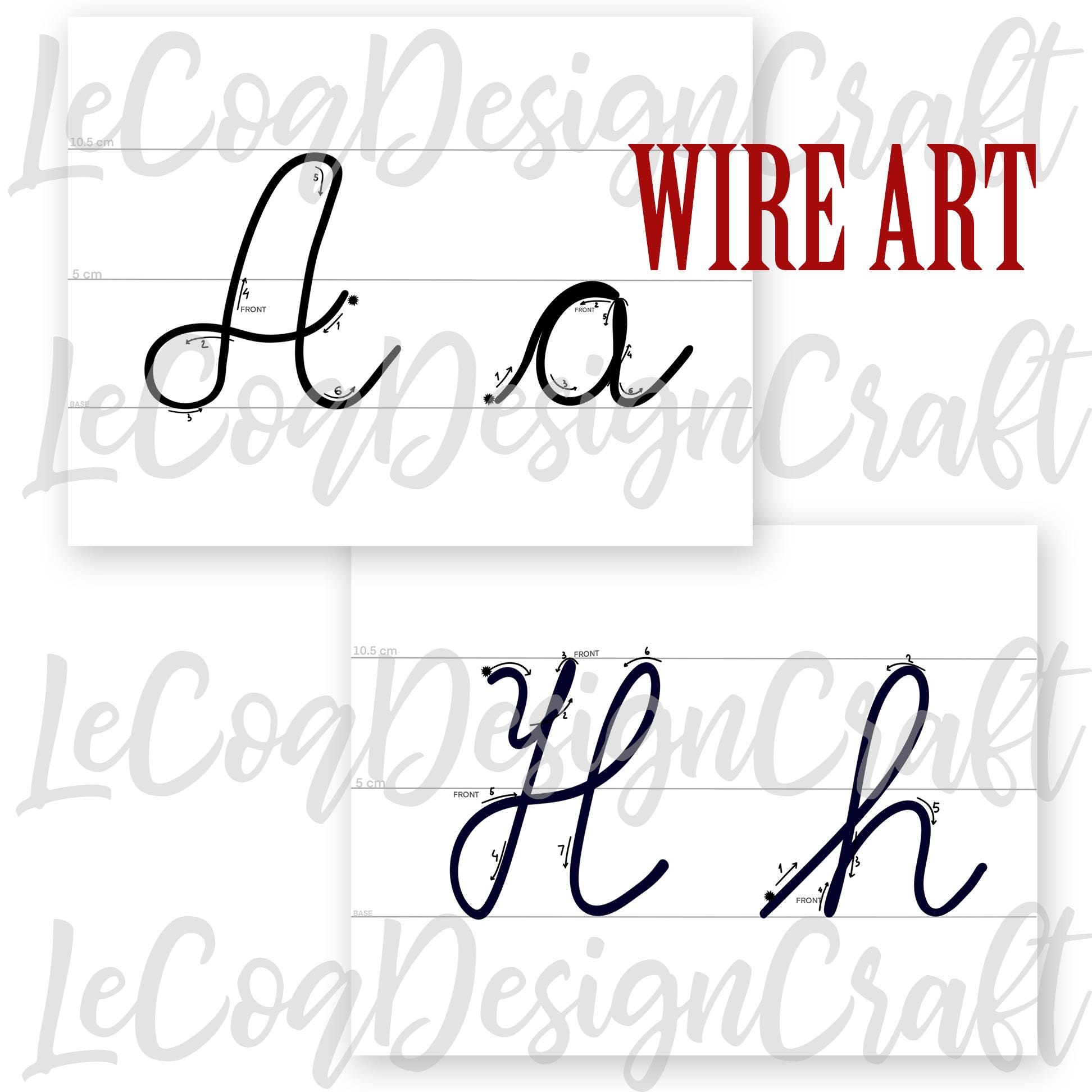 Wire Letter Template Bundle: "letters BUNDLE Pdf" Alphabet Knitted Wire Template Mega Bundle ...