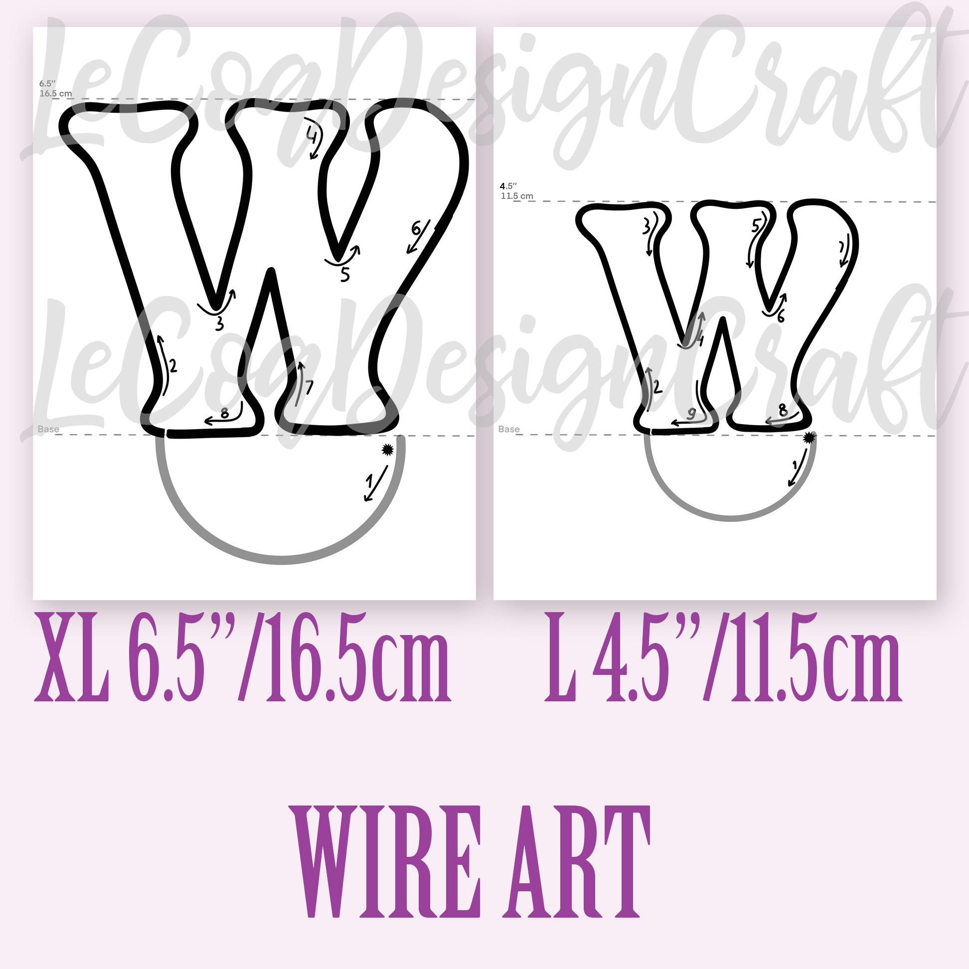 Wire Letter Template Bundle: "letters BUNDLE Pdf" Alphabet Knitted Wire ...