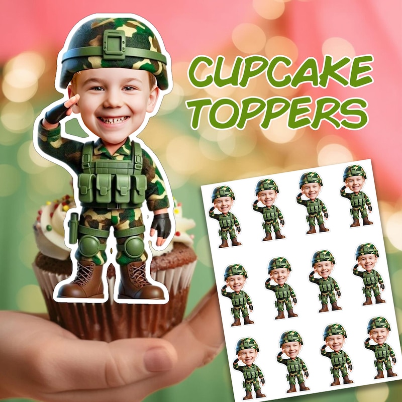 Army Cupcake Toppers - Etsy