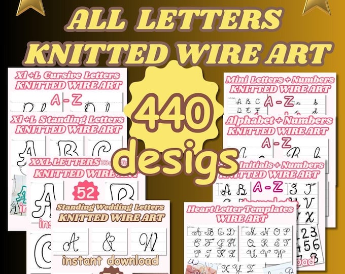 Wire Alphabet Template - Printable Template for Wire Art - Uppercase ...