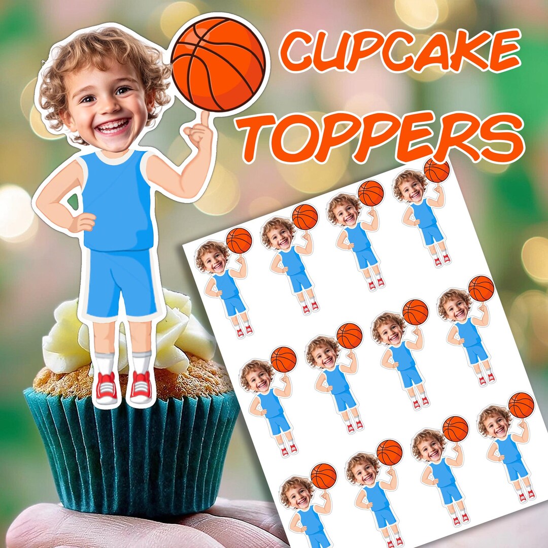 Basketball Birthday Topper: "custom FACE Toppers" Personalized ...