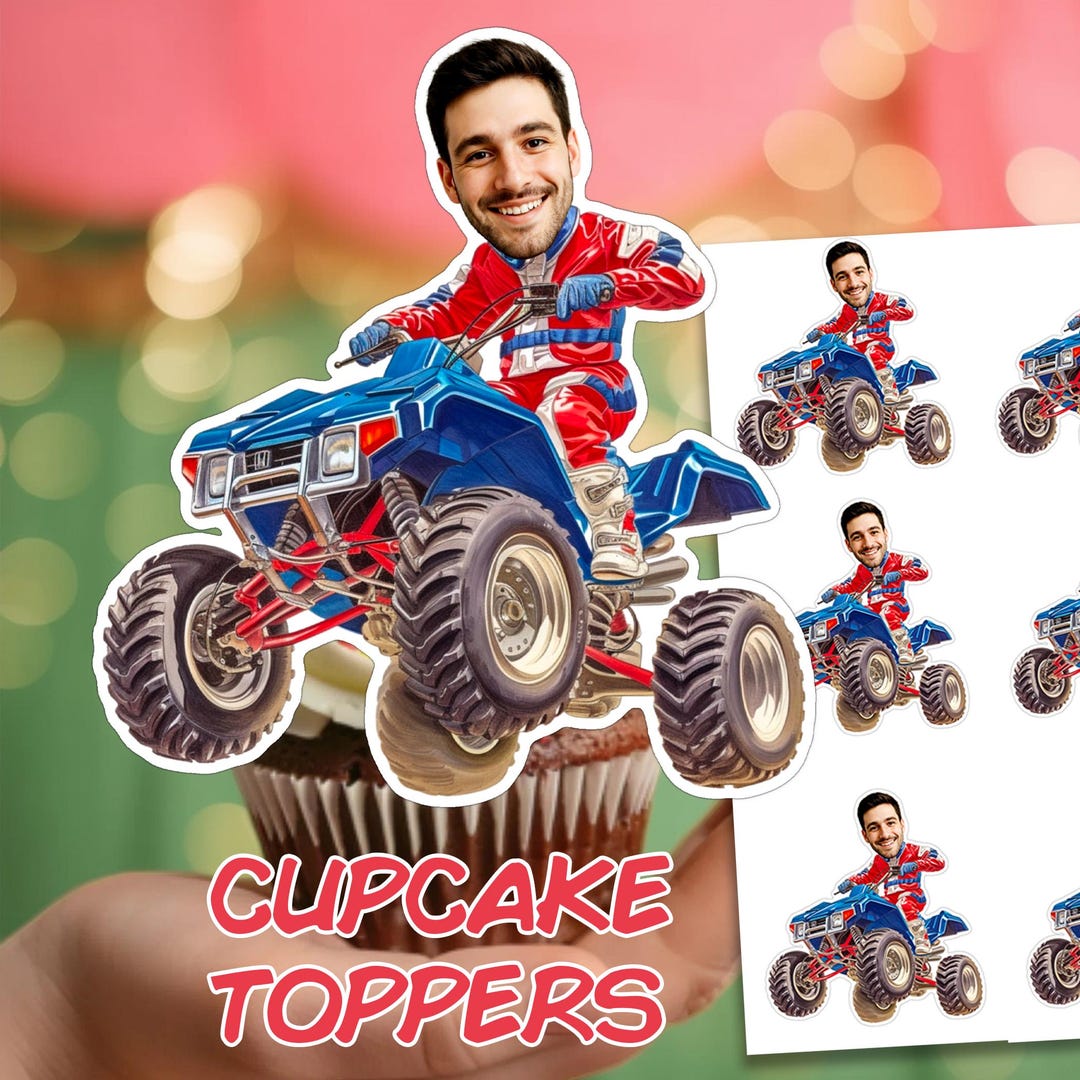 Quad Birthday Toppers: "custom FACE Toppers" Personalized Printable ...