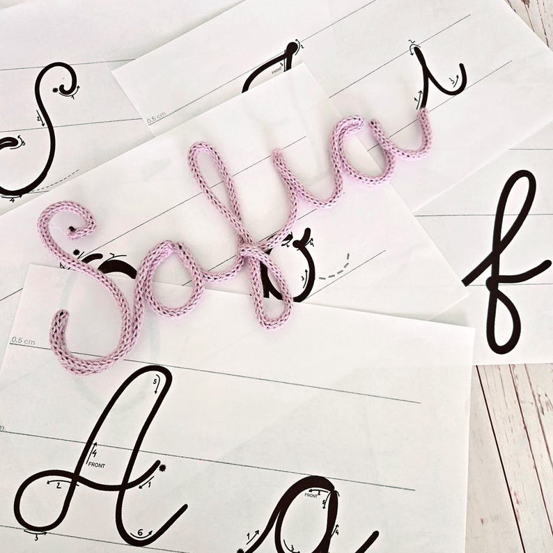 Letter Template for Knitted Wire Art: "numbers WIRE Templates ...