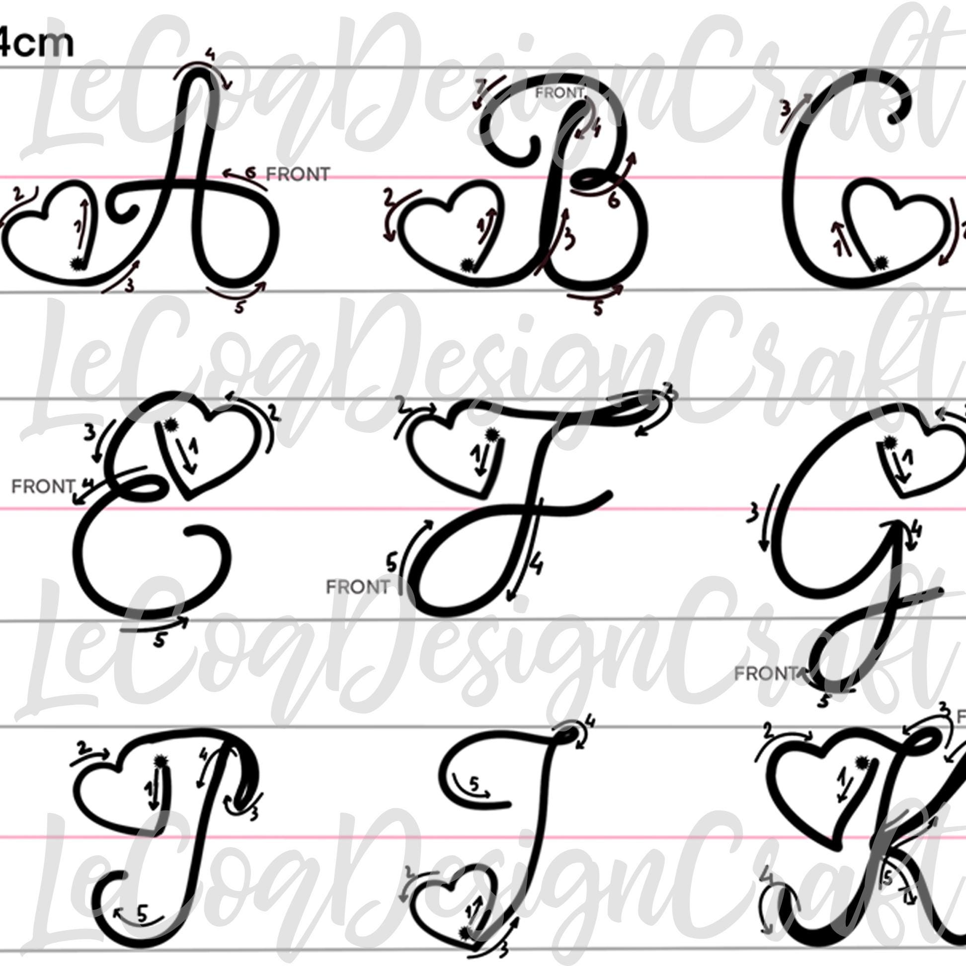 Wire Letter Template Bundle: "letters BUNDLE Pdf" Alphabet Knitted Wire ...