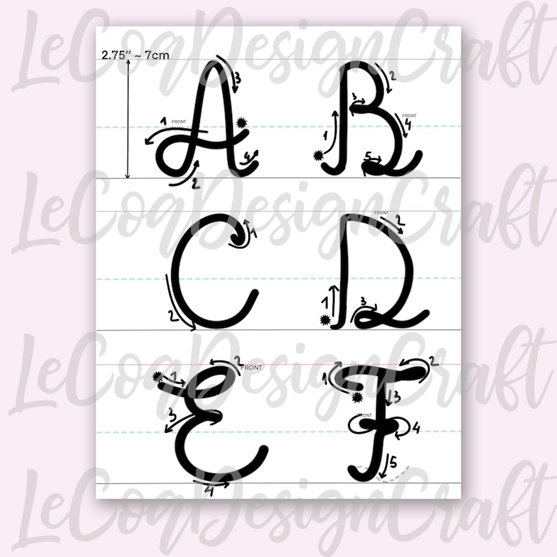 Wire Letter Template Bundle: "letters BUNDLE Pdf" Alphabet Knitted Wire ...