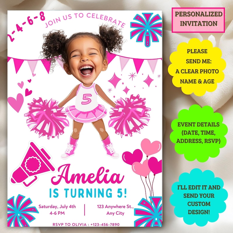 Cheerleader Birthday - Etsy