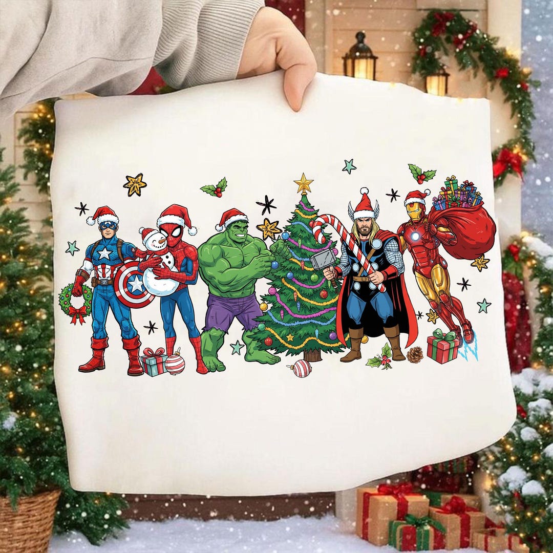 Super Christmas Characters Png, Superhero Christmas Png, Funny ...