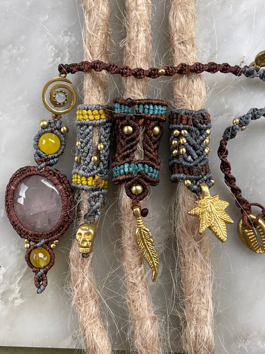 Handmade Brass Dreadlock Bead | Psywear Braid Accessory | Buddhist ...