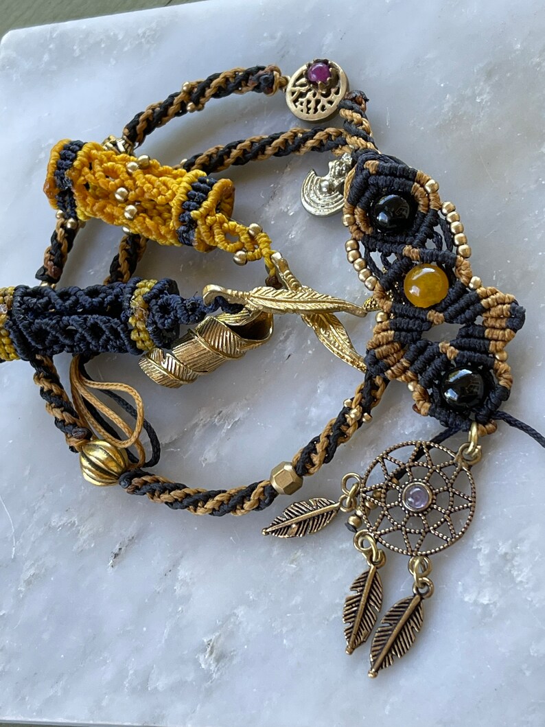 Dreamcatcher Dread Bead Set // Rasta Bling Dreadlock Jewelry - Etsy