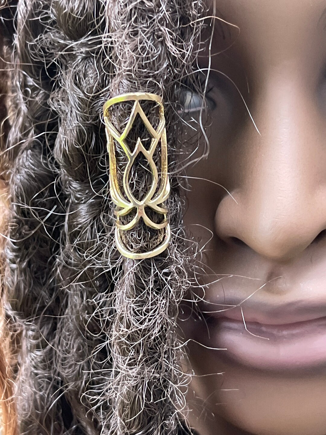 Tribal Sacred Geometry Meditation Lotus Loc Dread Bead Rasta Bling ...