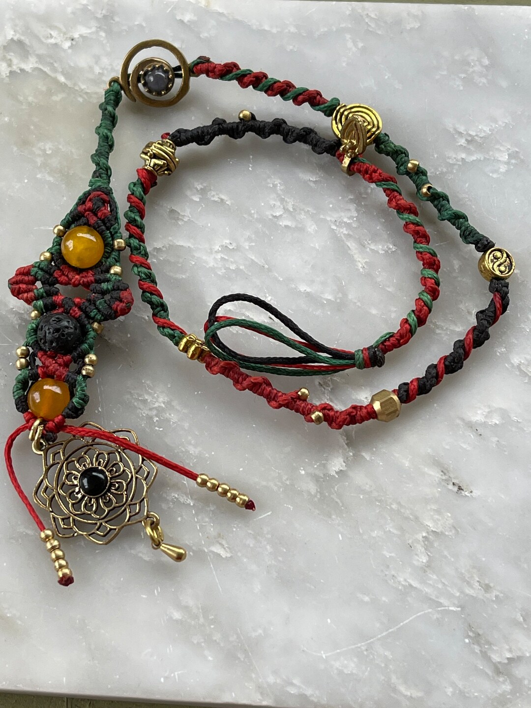 Sacred Geometry Dread Bead Set - Rasta Bling Dreadlock Jewelry Cuff ...