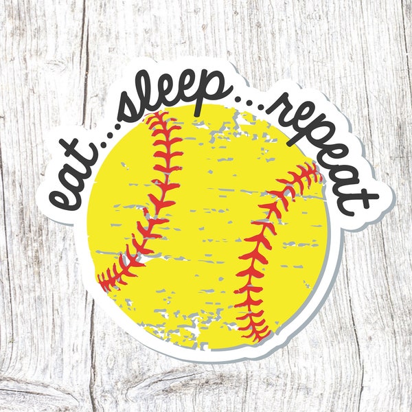 Softball Sticker - Etsy