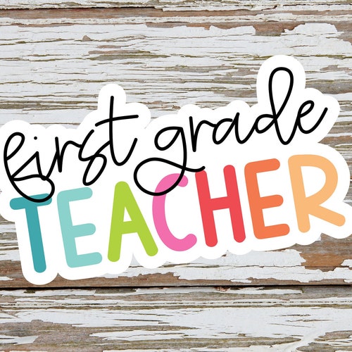 Second Grade Teacher Sticker Teacher Sticker Second Grade - Etsy