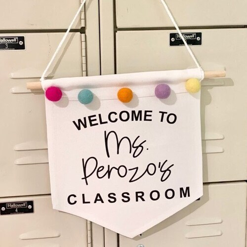 Personalized Teacher Door Hanger Boho Teacher Classroom - Etsy