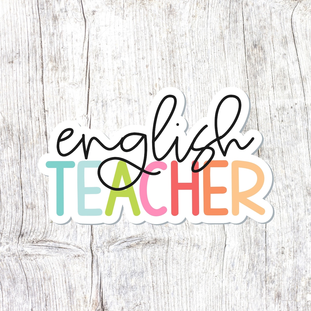 English Teacher Sticker - Etsy