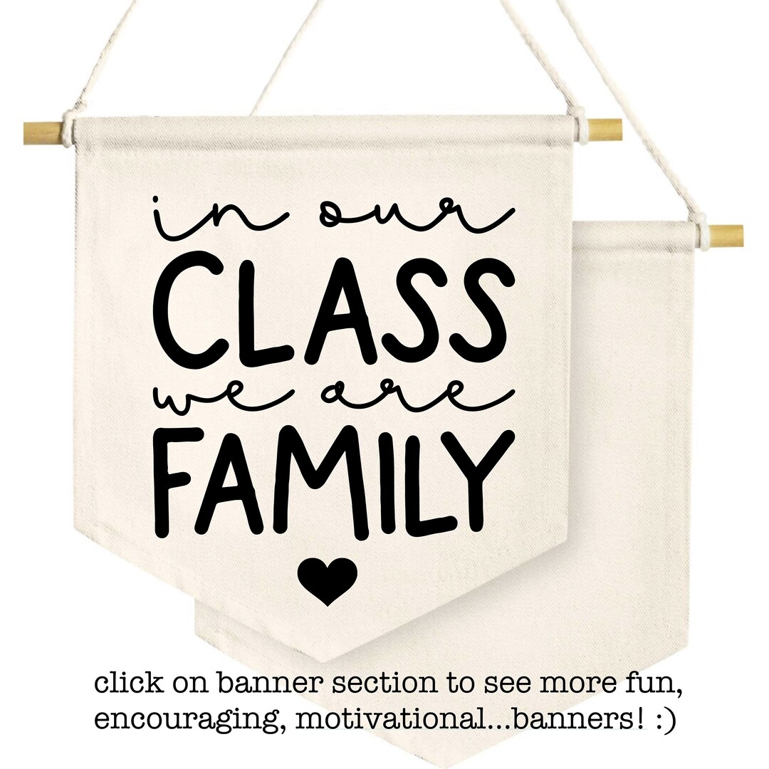 In Our Class We Are Family Banner | Door Sign | Classroom Decor - Etsy