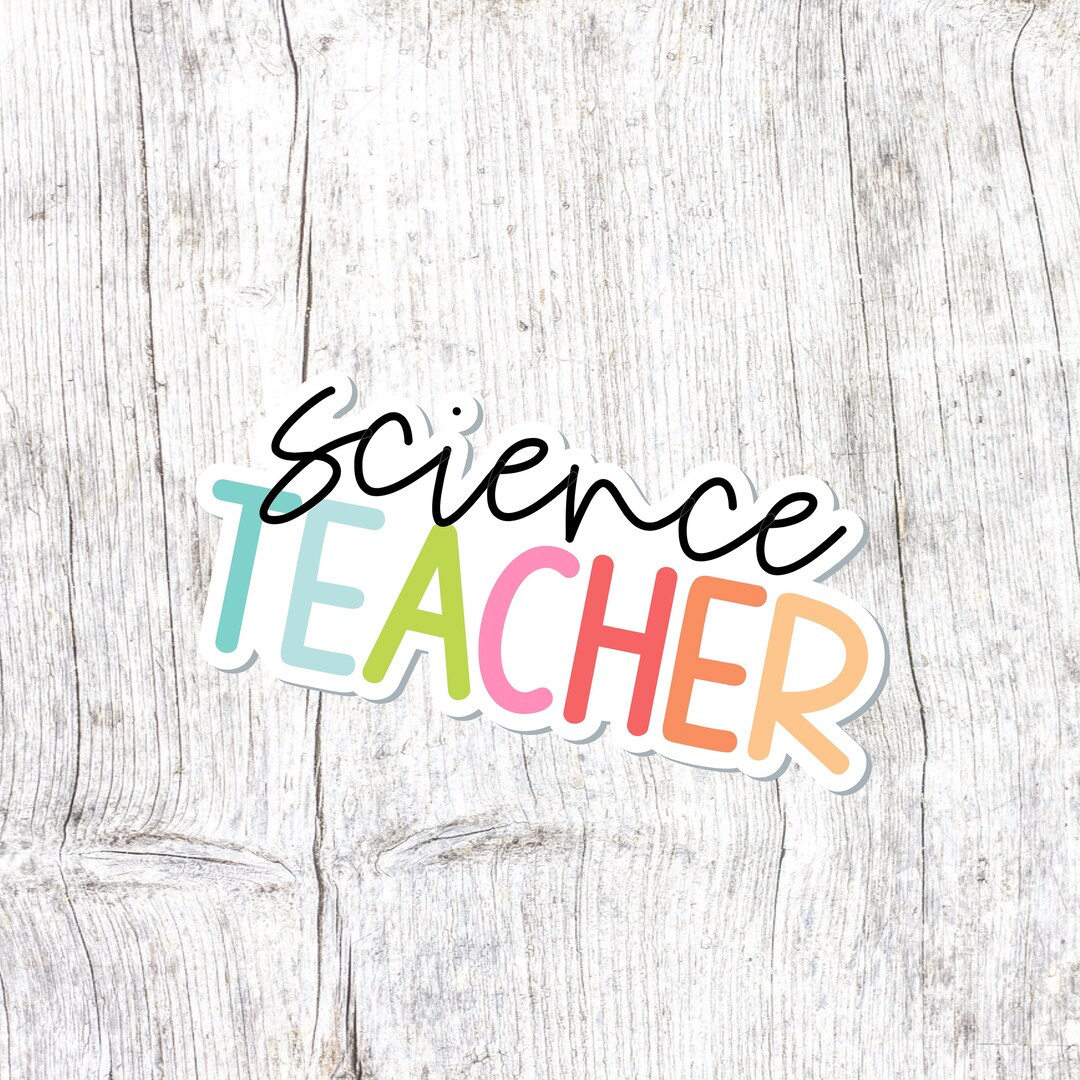 Science Teacher Sticker, Science Teacher Decal, Teacher Gift - Etsy
