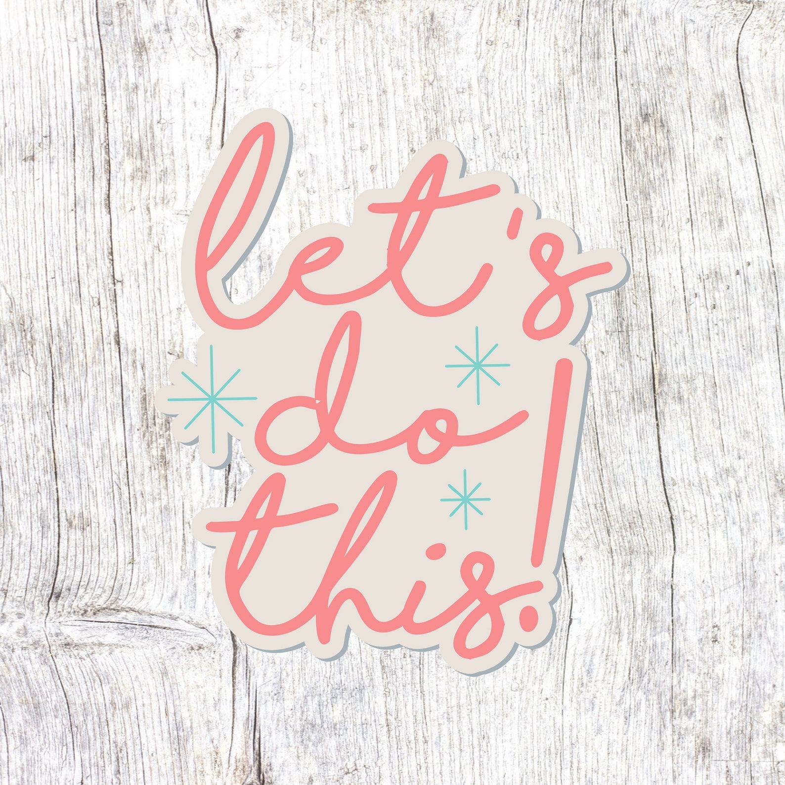 Let's Do This Sticker Inspirational Motivational Words - Etsy UK