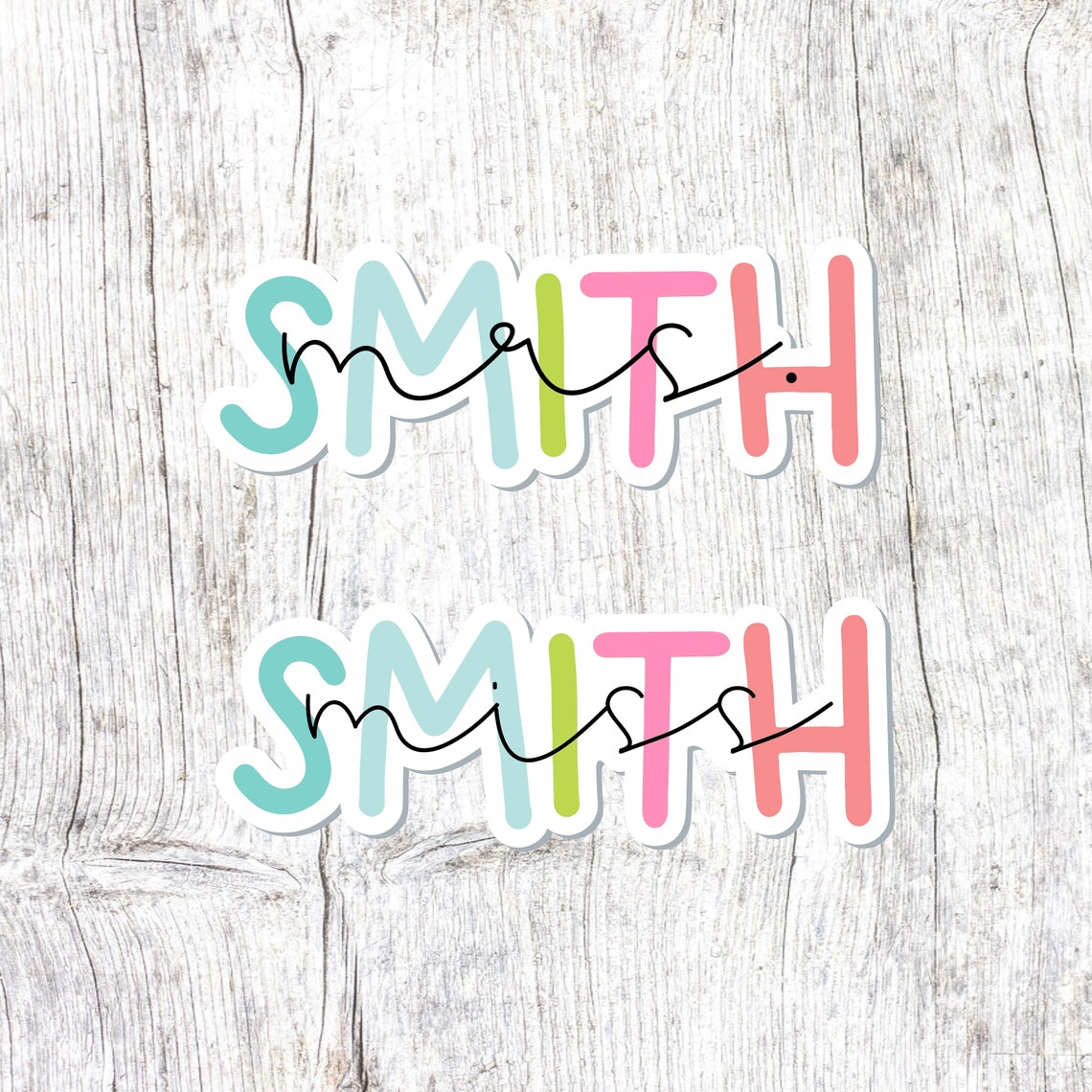 Personalized Teacher Sticker Teacher Gift - Etsy