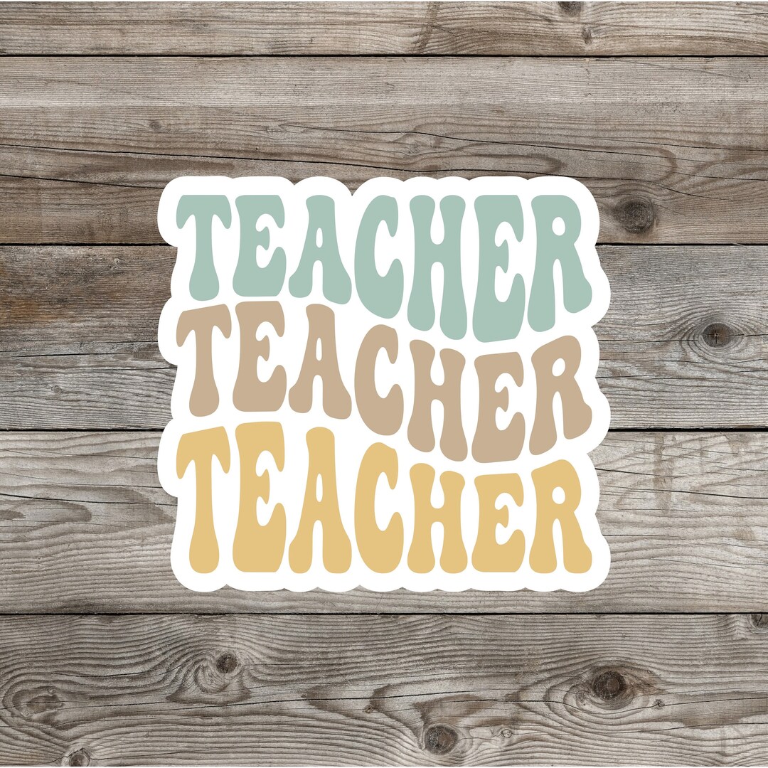 RETRO Teacher Sticker | Teacher Gift | Waterproof | Water Proof | Decal ...