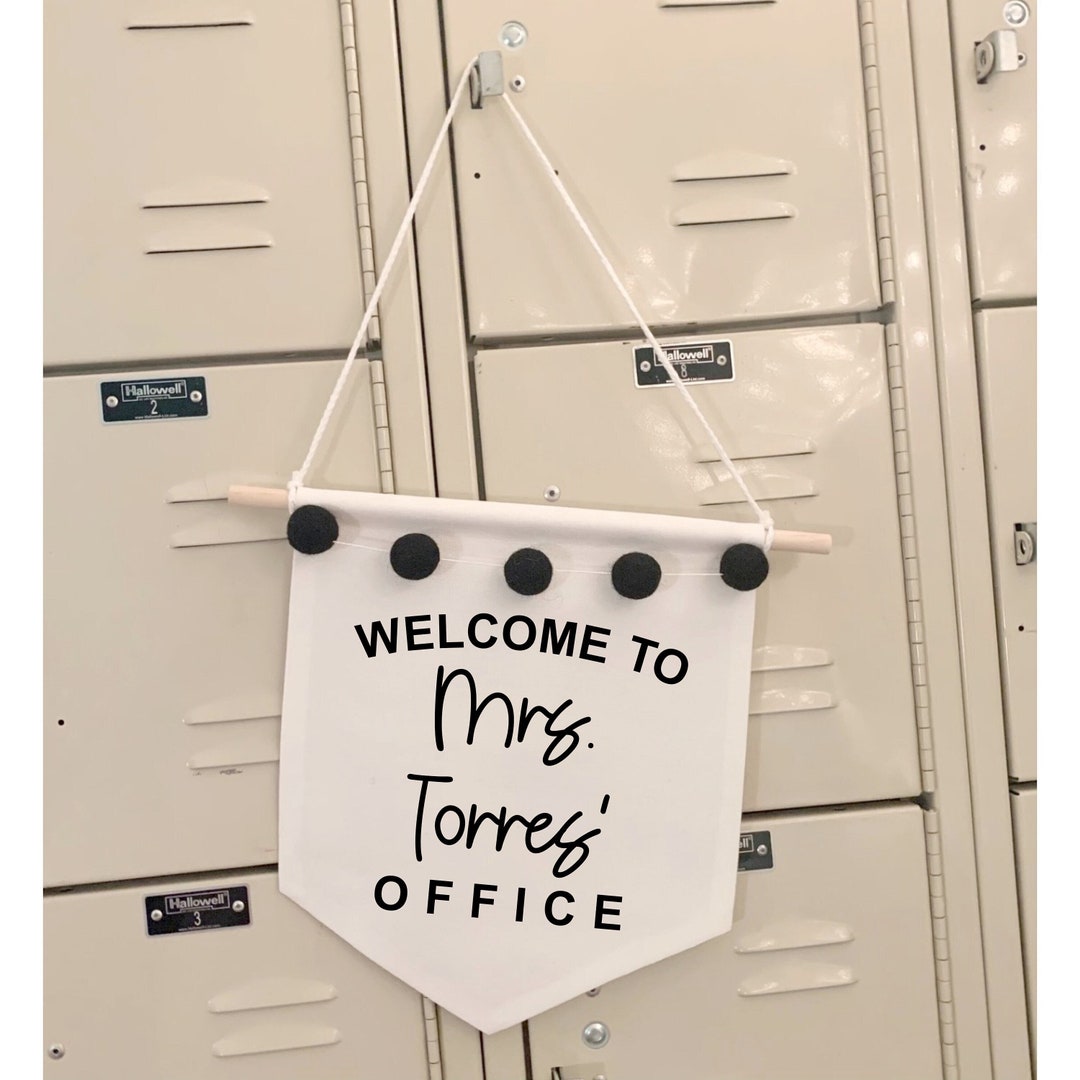 Personalized Teacher Door Hanger | Boho Teacher | Classroom Banner ...