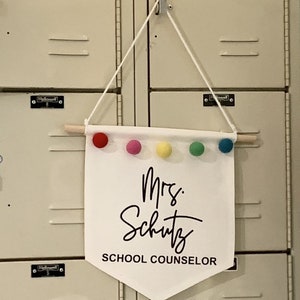 Personalized Teacher Door Hanger | Boho Teacher | Classroom Banner ...