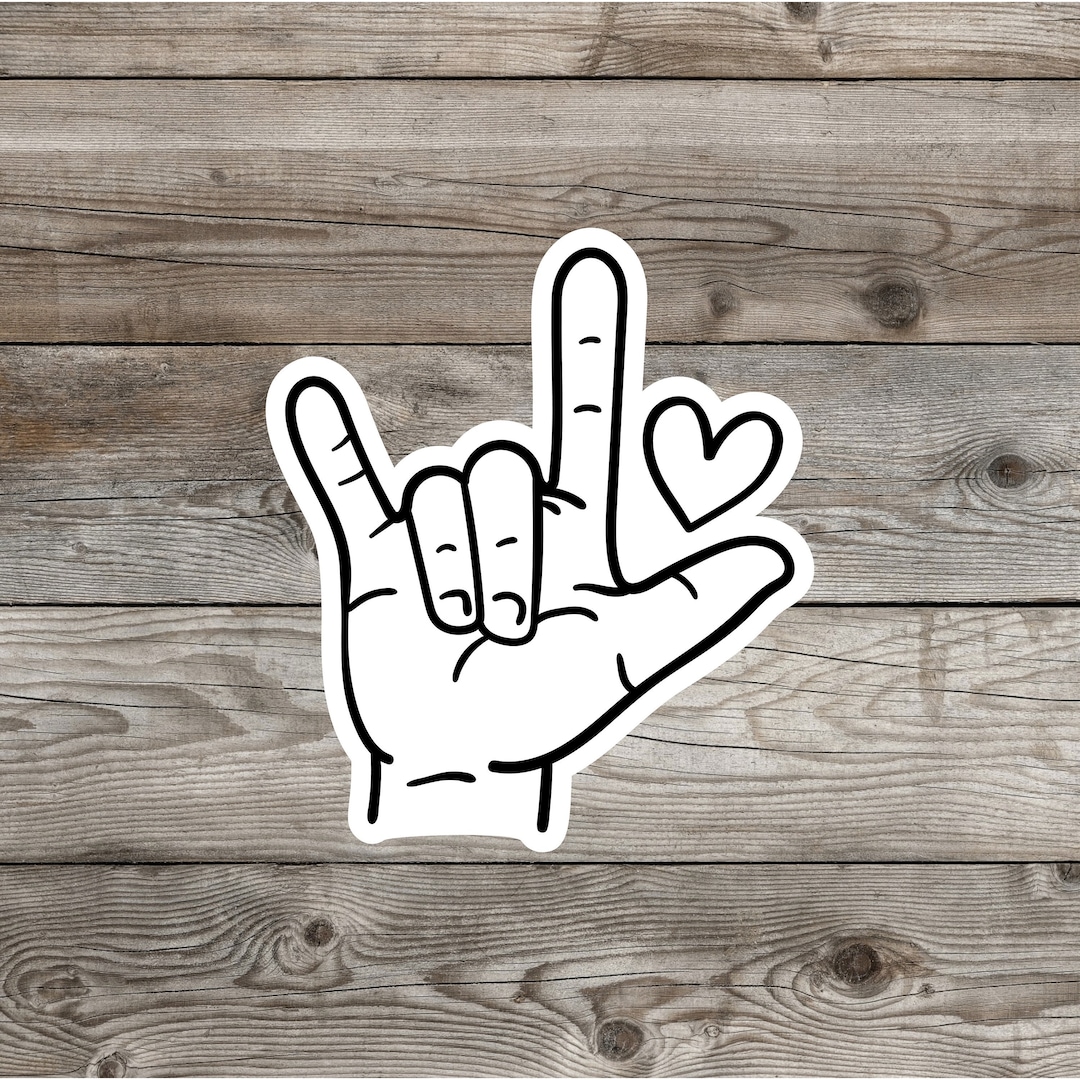 I Love You Sign Language Sticker | ASL Sticker | Water Bottle Sticker ...
