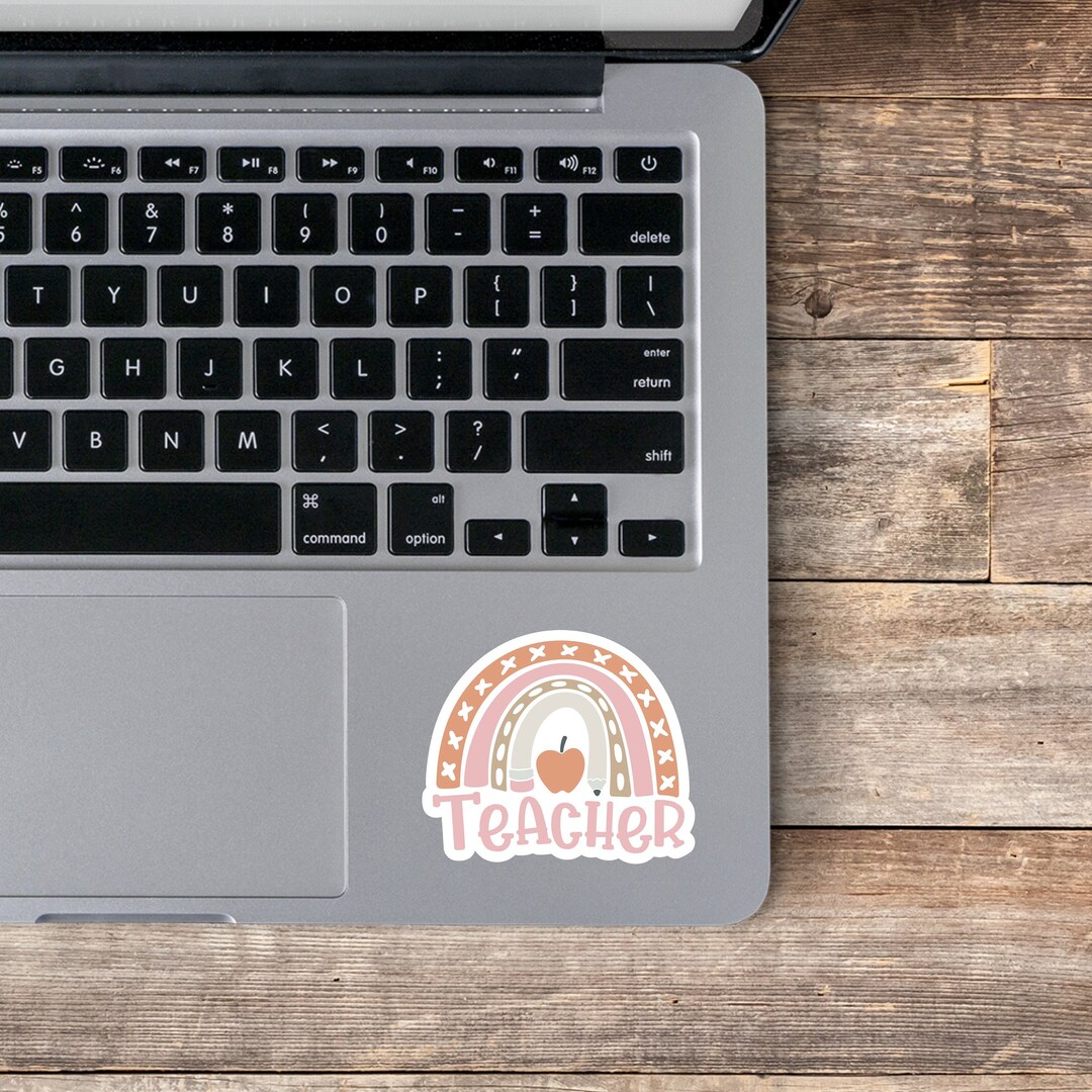 Boho Rainbow Teacher Sticker - Etsy